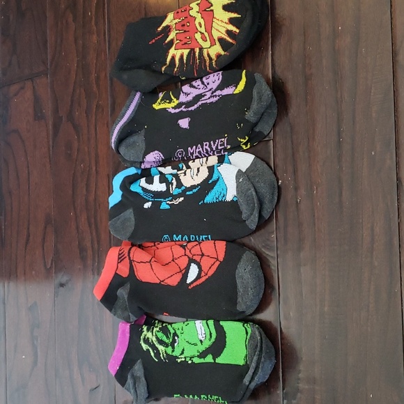 Marvel | Accessories | Hulk Spiderman Capt America Thanos Marvel Socks 5 Pairs | Poshmark